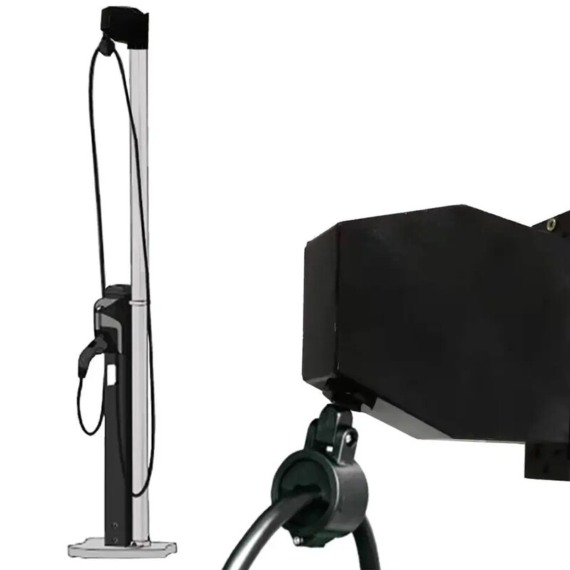 AC Station EV Cable Reel Cord Retractor Pedestal Wall Mount Spring Reel ...